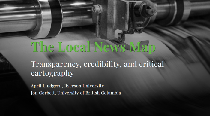 The Local News Map: Transparency, credibility, and critical cartography ...
